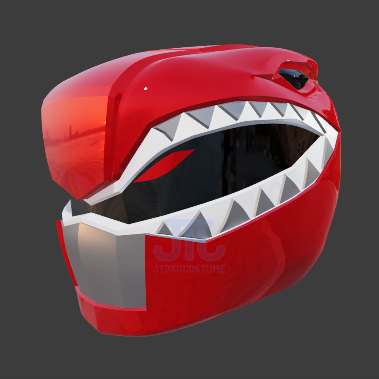 Power Ranger Ninja TURTLES Red Raphael Helmet 3D STL - JTOKUCOSTUME