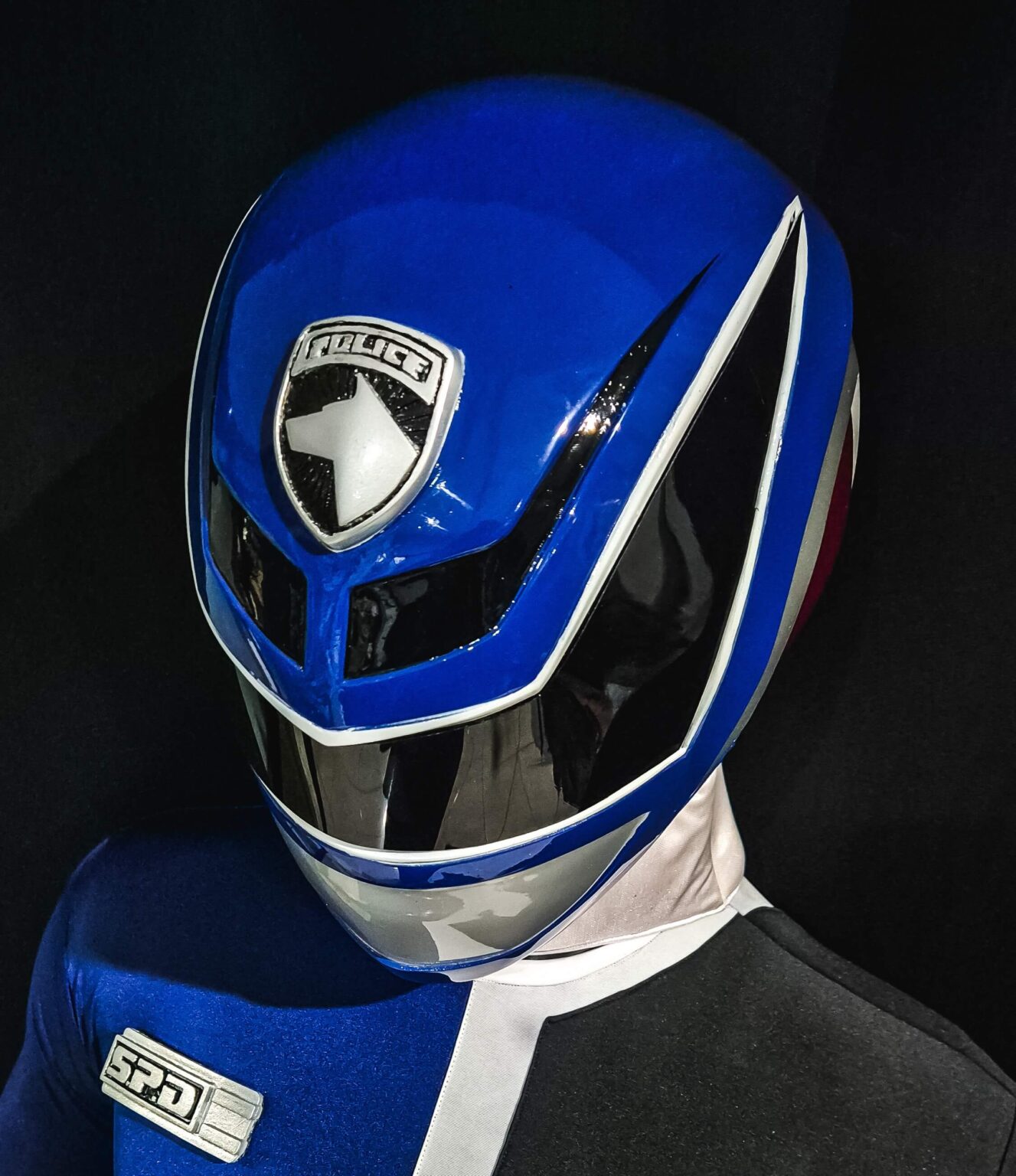 SPD Blue Ranger Helmet Elite Custom Size - JTOKUCOSTUME