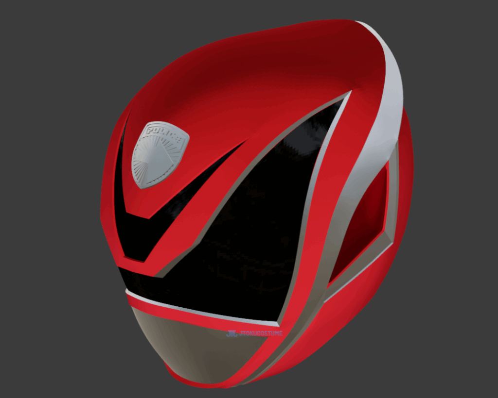 SPD RED Ranger Helmet 3D STL - JTOKUCOSTUME