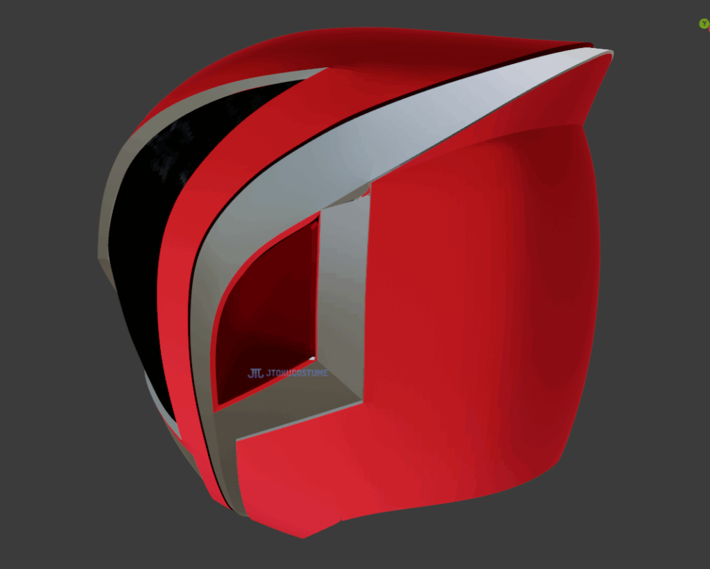 SPD RED Ranger Helmet 3D STL - JTOKUCOSTUME