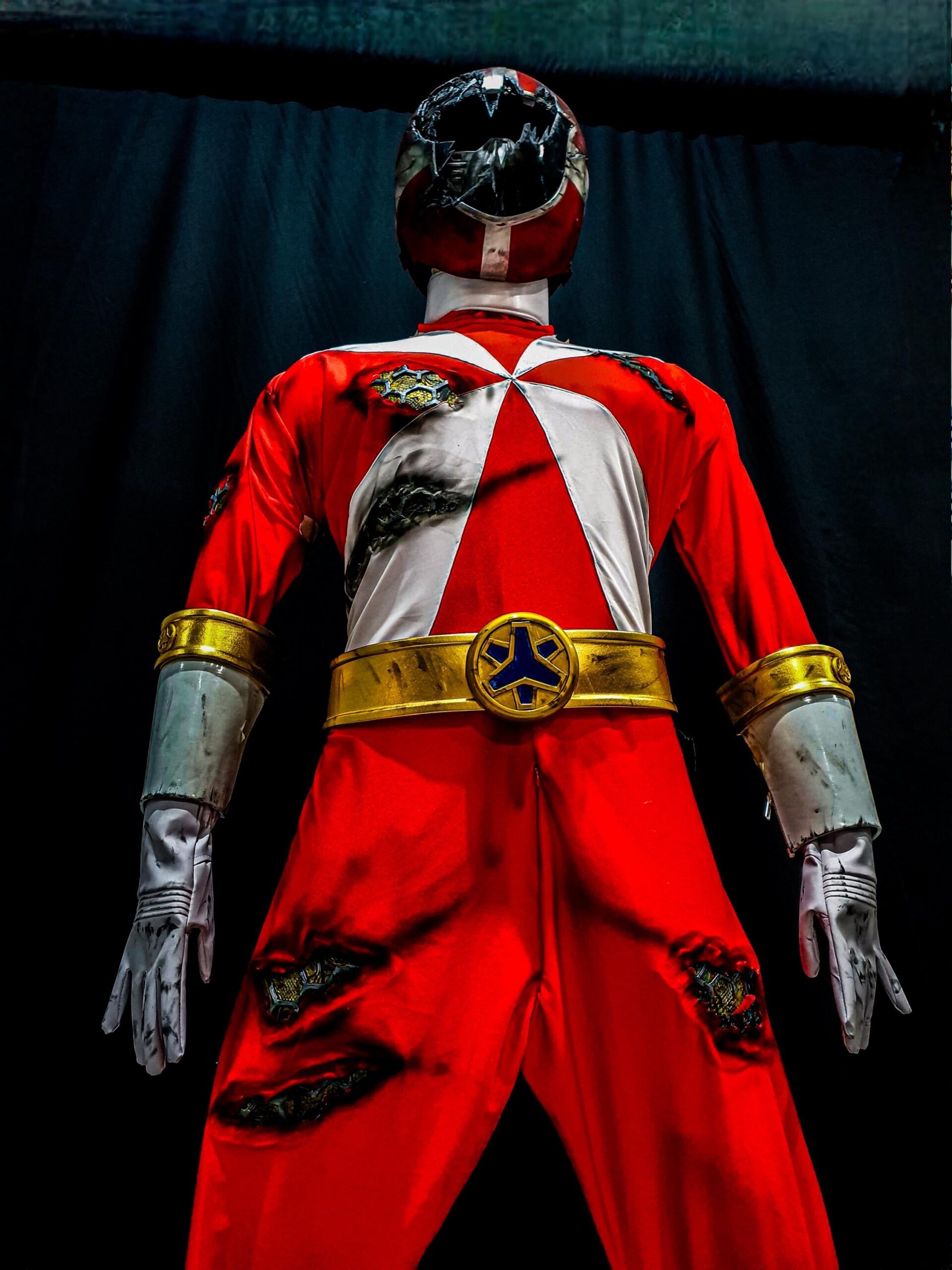 Red Lightspeed Rescue Power Ranger Helmet - JTOKUCOSTUME