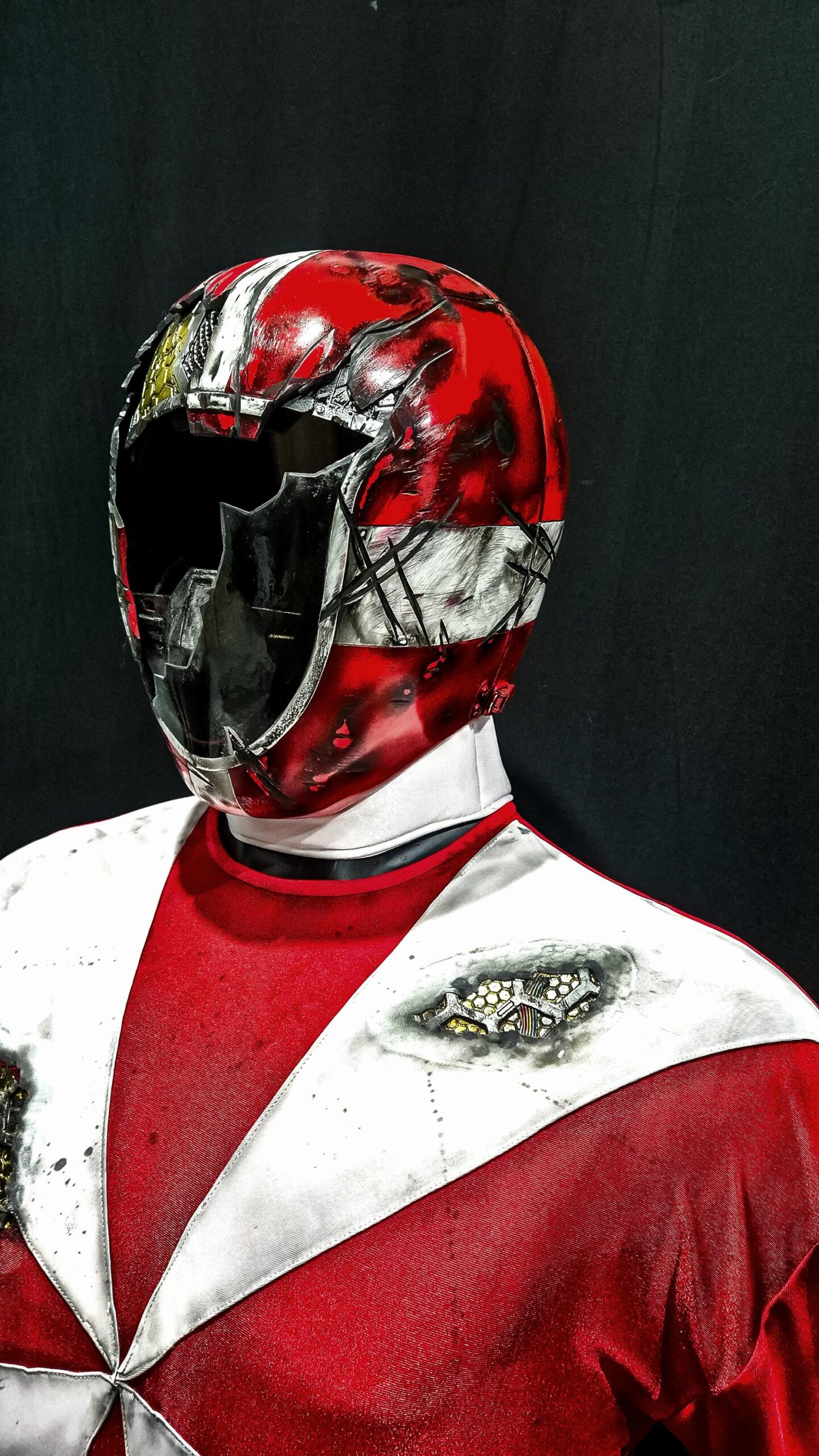 Red Lightspeed Rescue Power Ranger Helmet - JTOKUCOSTUME