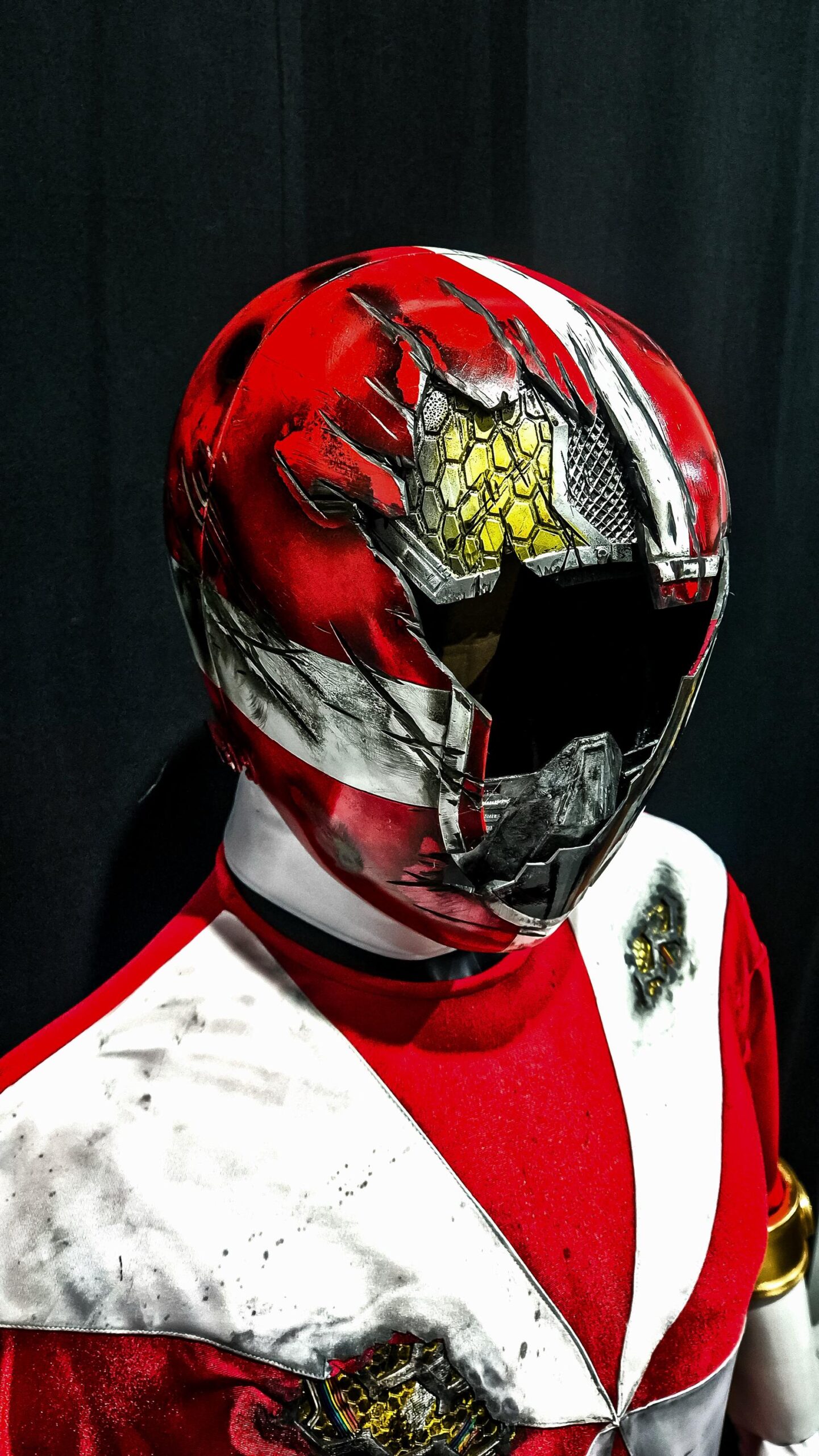 Red Lightspeed Rescue Power Ranger Helmet - JTOKUCOSTUME